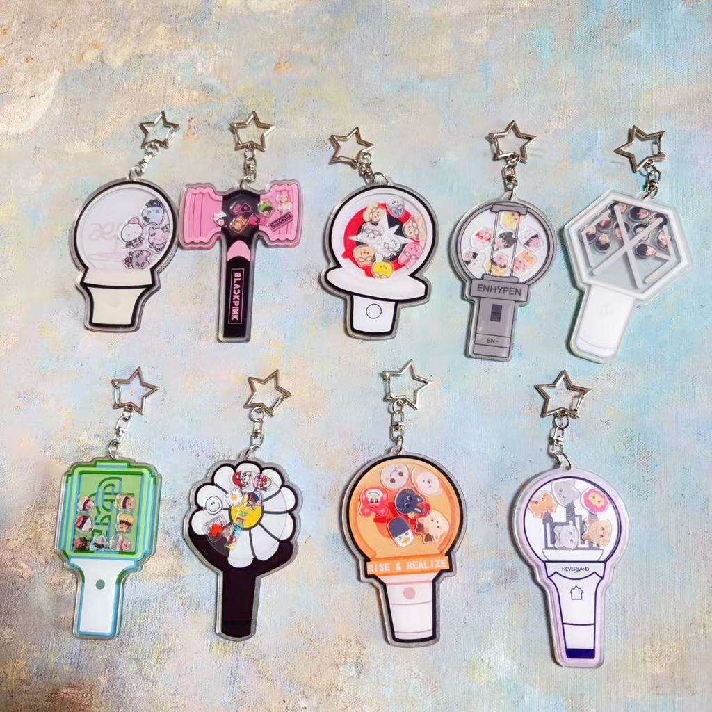 Kpop Idol Lightstick Acrylic Keyring Shaker Keychains | Shopee Malaysia
