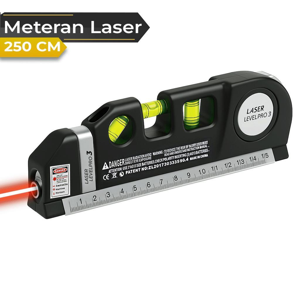 Allefix 250CM Laser Meter Laser Waterpass with 3-Way Bubble & Accurate ...
