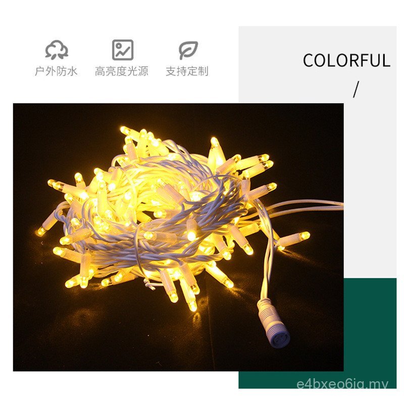 Lampu Landskap Hiasan Luaran, Lampu Rentetan Wayar Getah, Jalur Cahaya ...