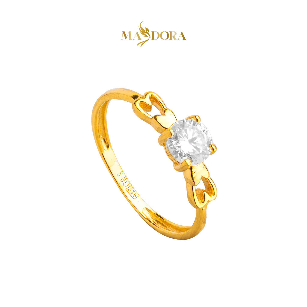 MASDORA 916 Gold Ring Rings Cincin Emas ~ Golden Hearty Solitaire (EMAS ...