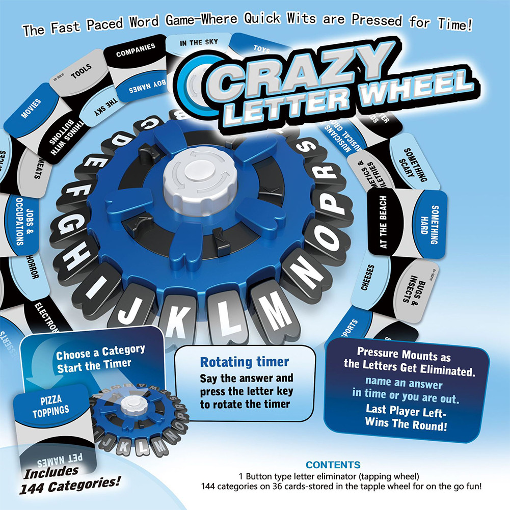 Tapple Board Game for Family Fun: Crazy Alphabet Interactive Game for ...
