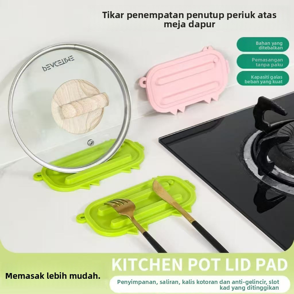 Pot Lid Pad Spatula Bowl Multifunctional Drain Soft Rubber Pad Kitchen ...