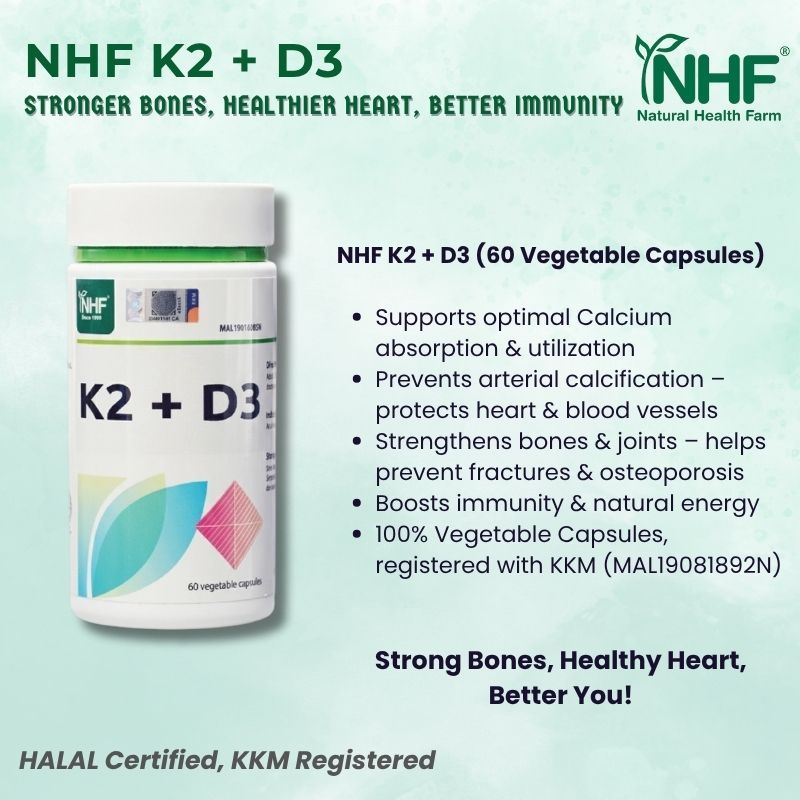 NHF VITAMIN K2+ D3 (60 VEGE CAPSULES) RECOMMENDED BY DR NORMAN | Shopee ...