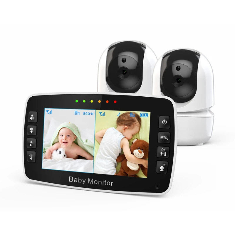 New Baby Monitor 4.3Inch Wireless With PTZ Camera High Security Camera ...