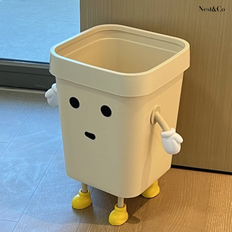 Cute Trash Can Household Square Large-Capacity Open Type Paper Basket ...