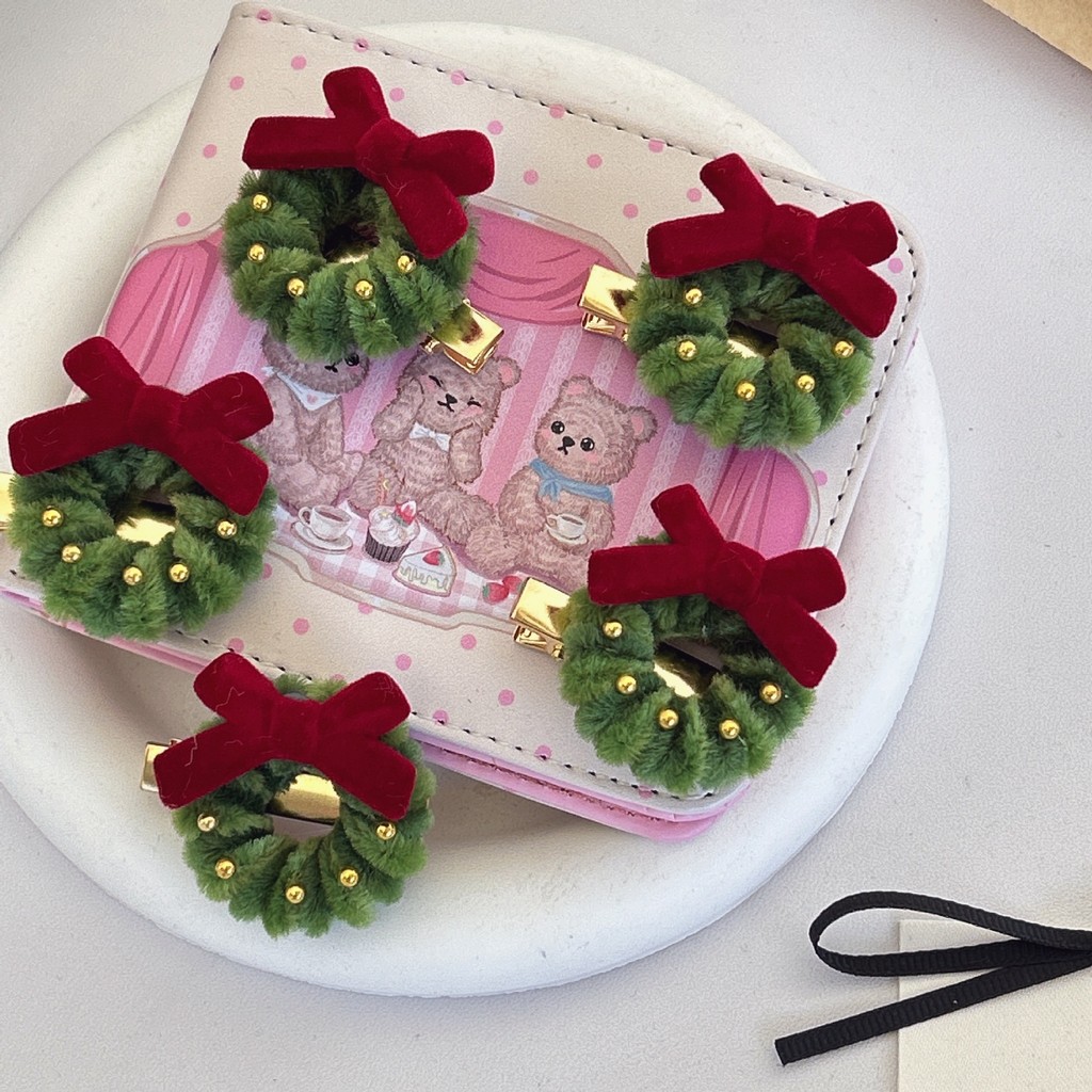 Festive Hair Clips Set of 5p- Christmas Bow Hair Accessories for ...