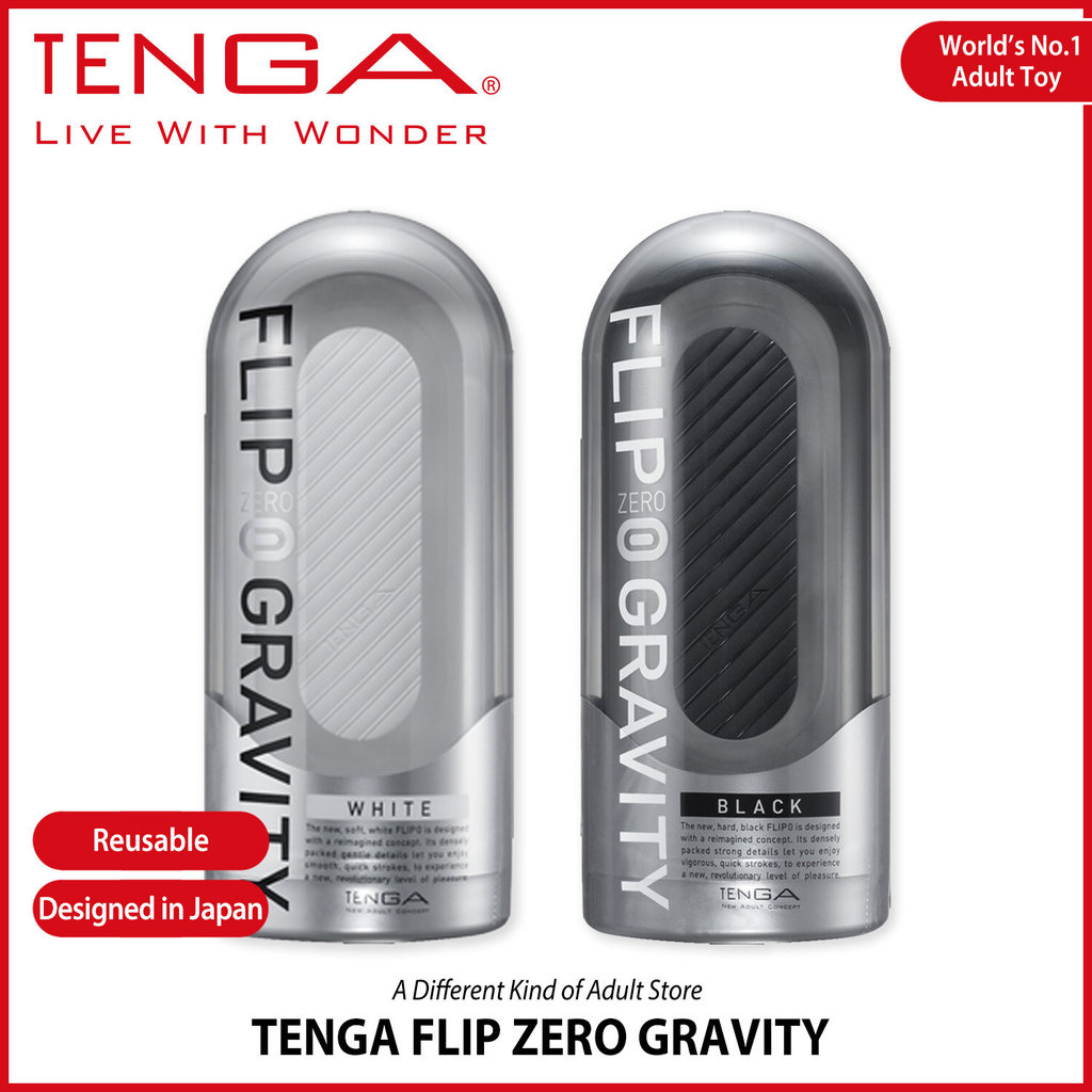Tenga - Flip Zero Gravity Reusable White Black Male Masturbator Trainer ...