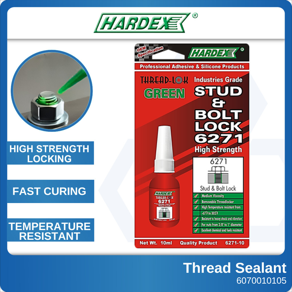 HARDEX TL-6271 Green Stud & Bolt Lock Thread Sealant 10ml | High ...