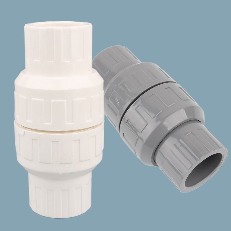 1pc 20/25/32/40/50mm PVC Check Valve Water Pipe One Way No-Return Valve ...