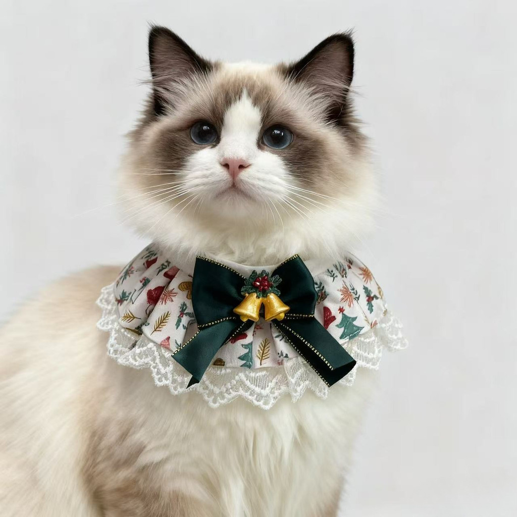 Christmas Themed Pet Bib Collar for Small Dogs Cats Teddy Pomeranian ...
