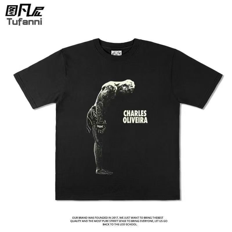 美式复古Oliveira奥利维拉致敬T恤印花短袖美式复古格斗男American Retro Oliveira Olivier20251119 ...