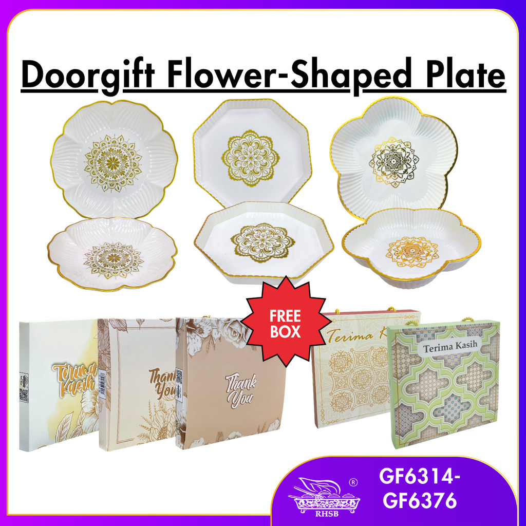 7 INCH DOORGIFT MANGKUK BUNGA/ DOORGIFT VIP/FLOWER SHAPE PLATE ...