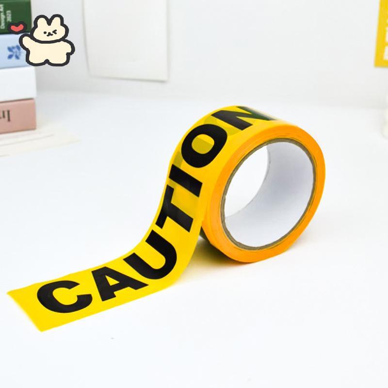 Safety Warning Tape, 100m x 7.5cm Glueless Barricade Tape, Yellow ...