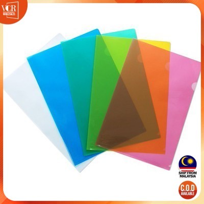 Kaki Jimat PP Colour A4 Holder File L Shape Organizer Document Fail ...