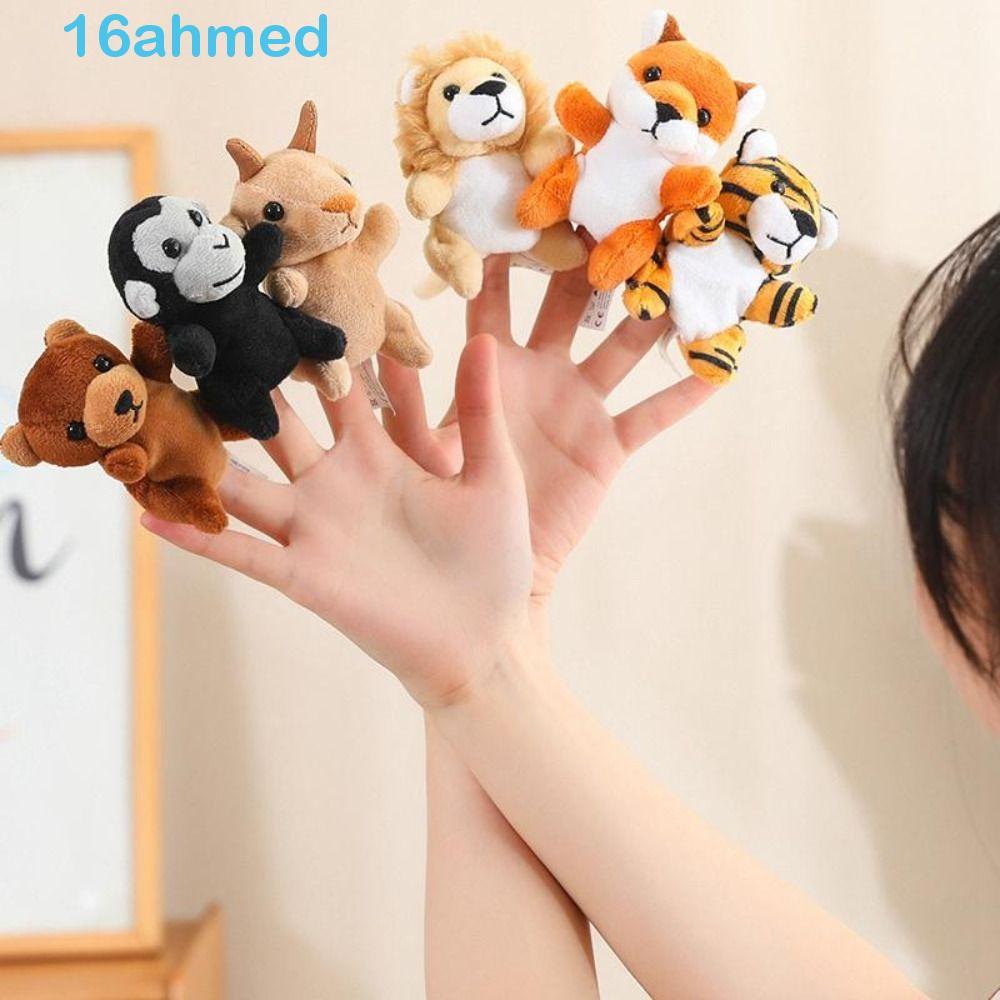 AHMED Finger Puppets, Role Play Stuffed Doll Animal Hand Puppets ...