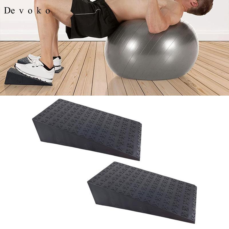[Devoko] 2x Squat Wedge Blocks Slant Board for Pilates Strength ...