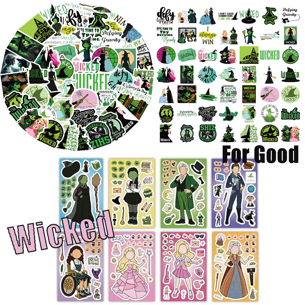 Wicked for Good Waterproof Sticker Elphaba Glinda Decorative Notebook ...