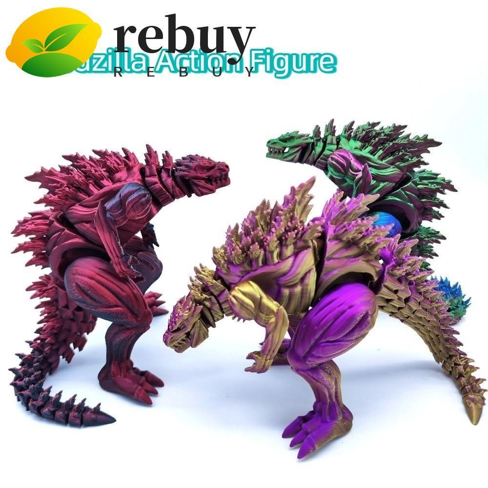 REBUY Godzilla Action Figure, 3D Printed Poseable Muscle Godzilla Toy ...