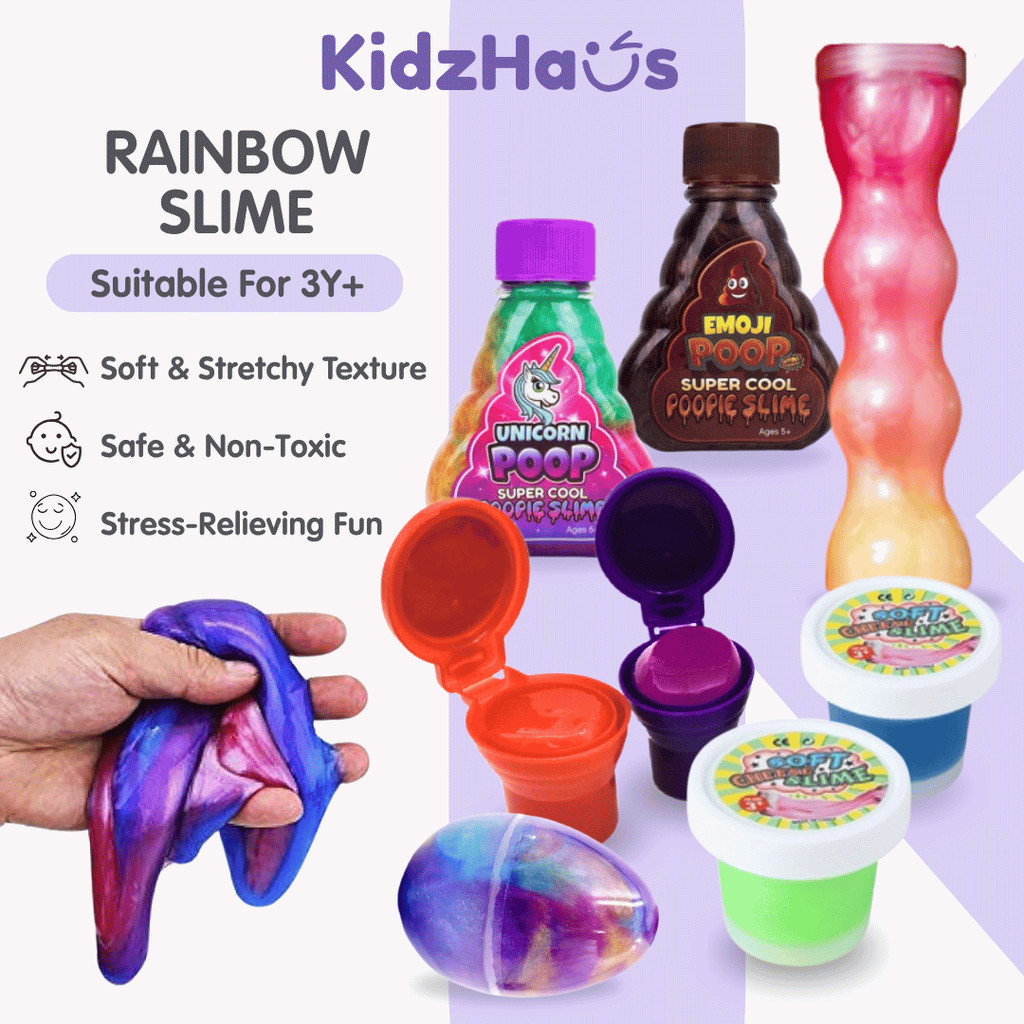 Unicorn Poop & Egg Slime / Light Clay Colorful Modeling Polymer Clay ...