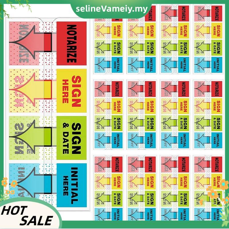 500pcs Sign Here Stickers & Tabs Sign Post Here Flags for Office School ...