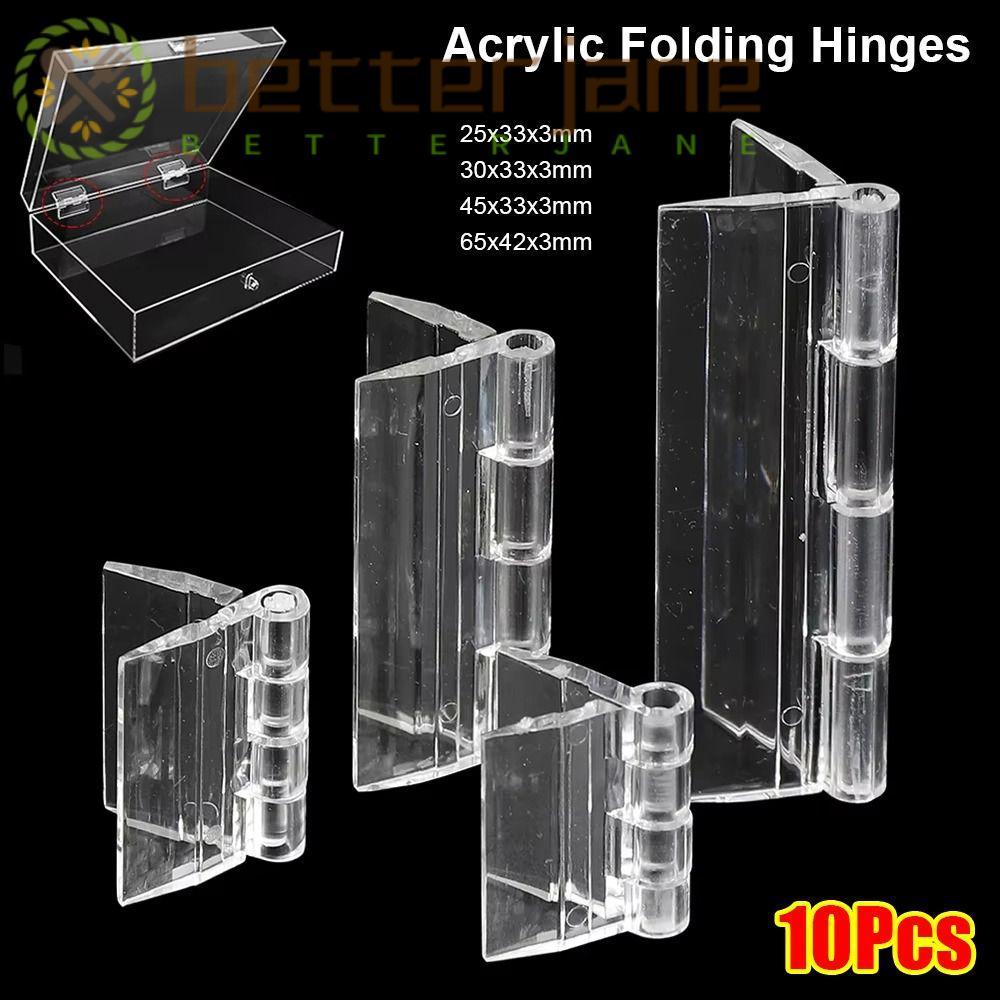BETTER-JANE 10Pcs Folding Hinge, Acrylic Door Hinges, 270 Degree ...