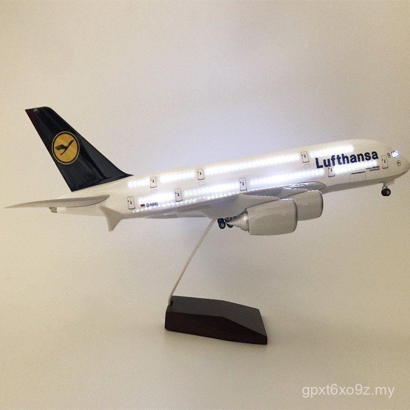 Model Pesawat Berlampu Lufthansa 380 Jerman Hiasan Perabot Hiasan ...