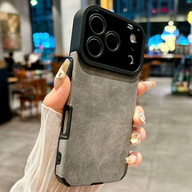 Suede Lambskin Leather Case For iPhone 17 Pro Max Plus 16 15 14 13 12 ...