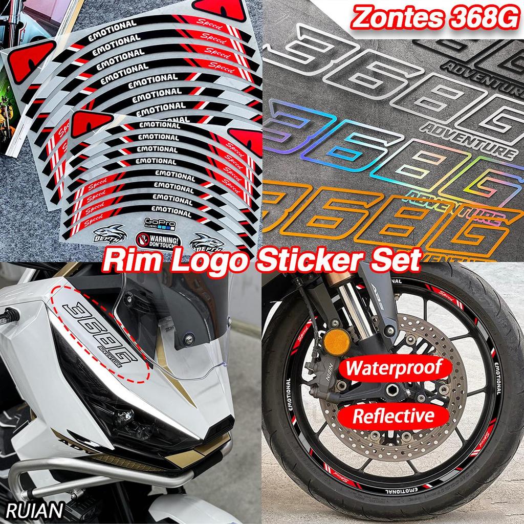 For Zontes 368G Motorcycle Sticker Set Customized Logo Sticker Rim ...