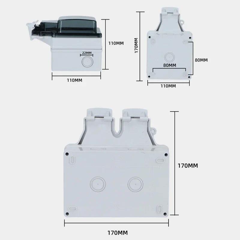 FUNAYA Tuya WIFI Smart Outdoor Socket Universal 1 2 Outlets IP66 ...