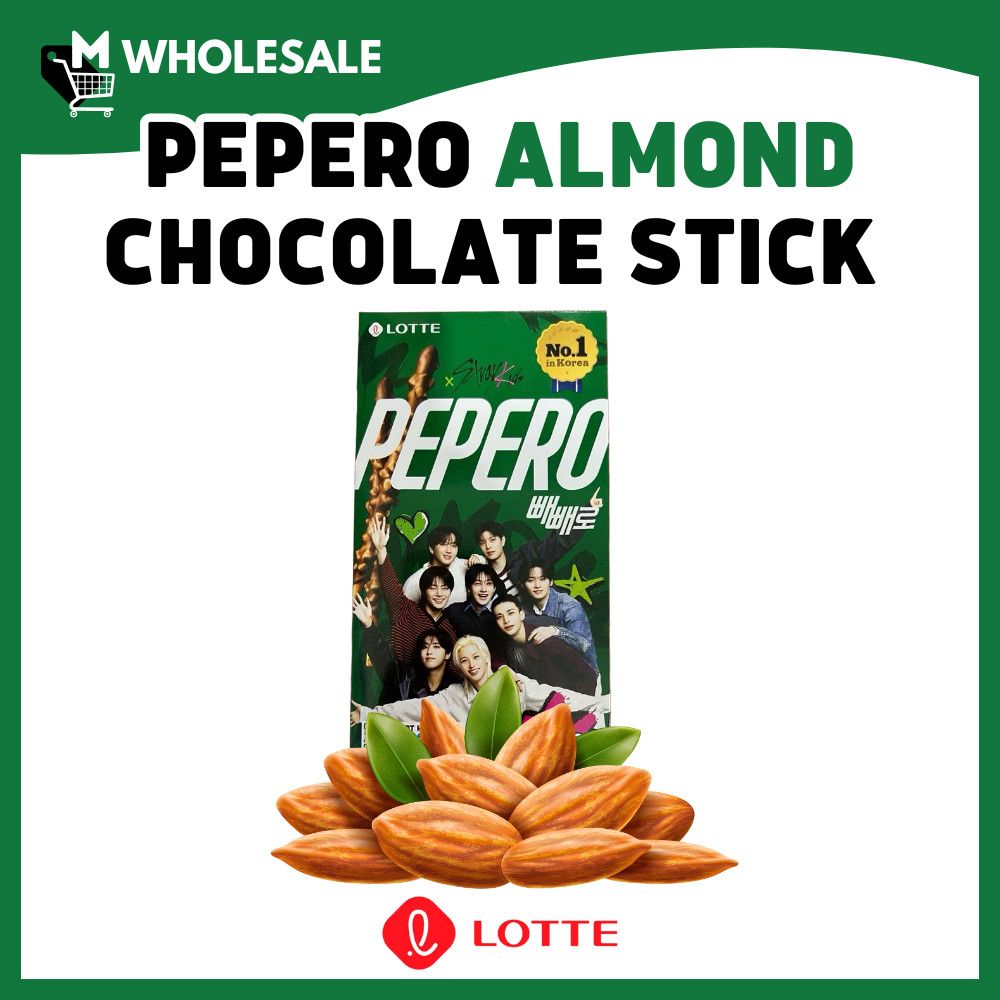 Lotte Pepero Almond Chocolate Stick 32g Small Pack | Shopee Malaysia