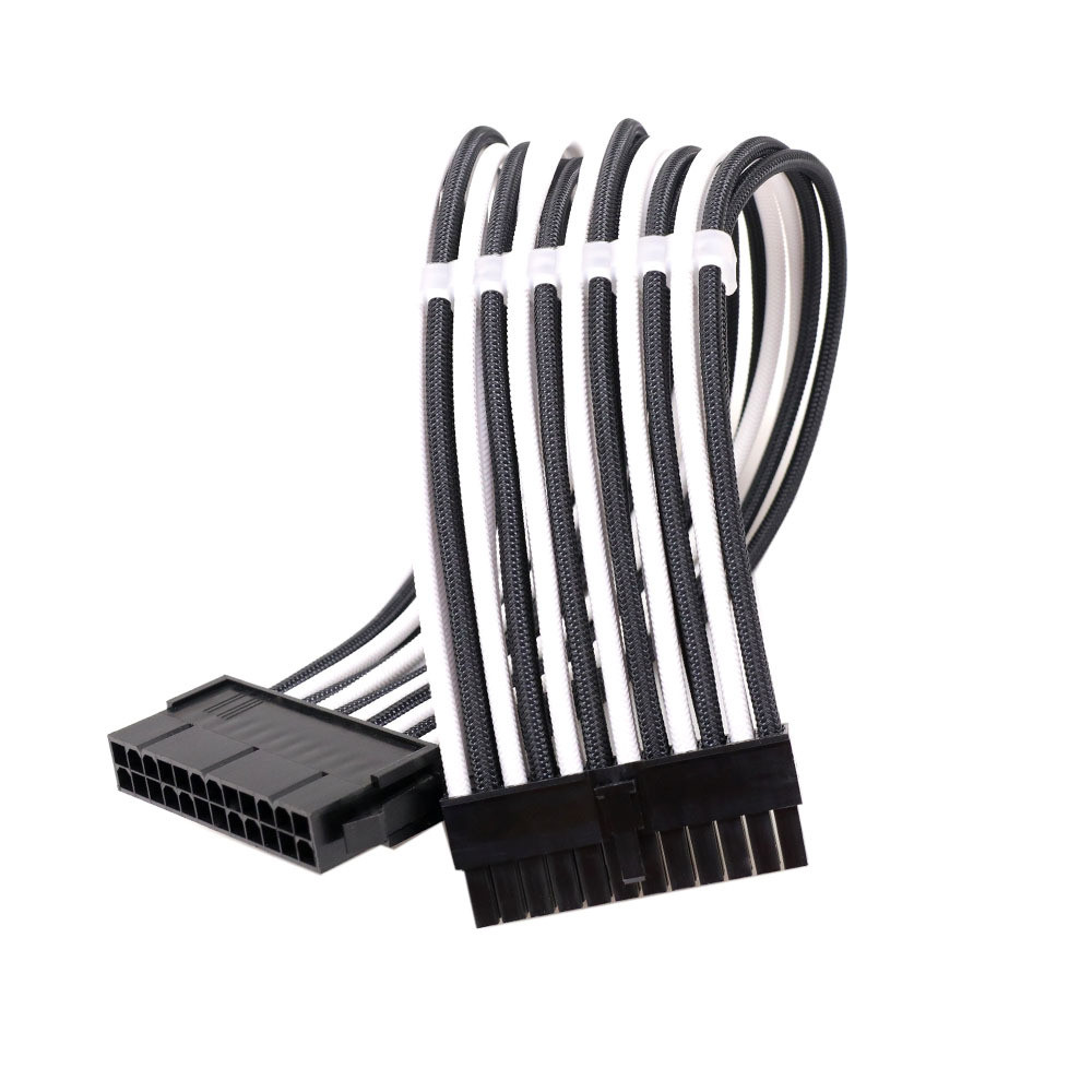 24pin Motherboard ATX Computer Power Extension Cord Braided Mesh ...