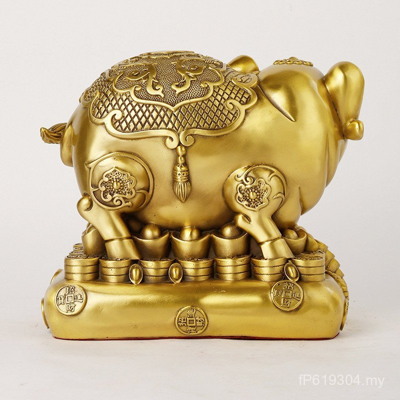 Pig Brass Decorations Rich Piggy Bank Housewarming Study Money Saving ...
