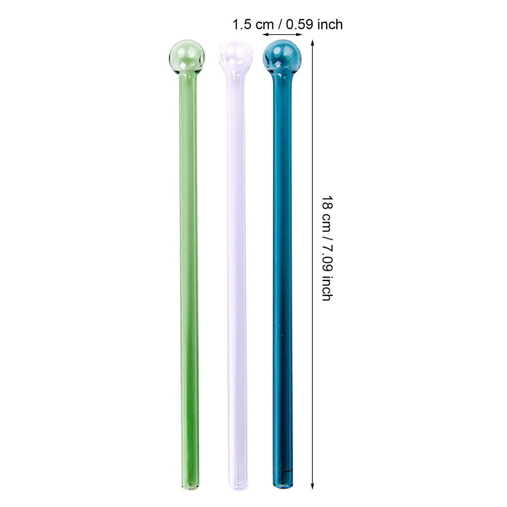 Glass Straw; Transparent Glass Straw; Reusable Hot and Cold Drink Straw ...