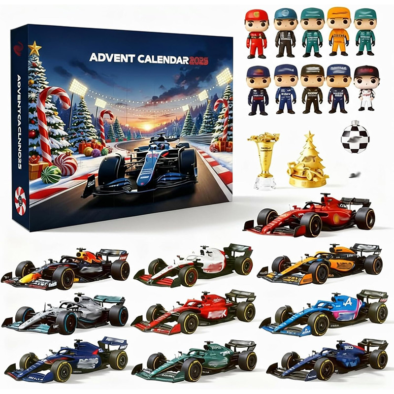 ADD Advent Calendar 2025 With 24 Mini Car Models, Collectible Racetrack ...