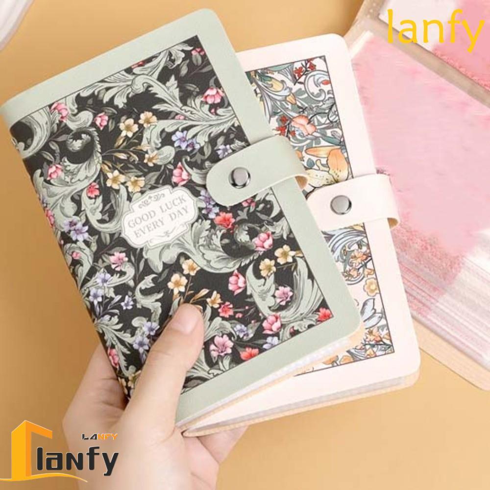 LANFY Button Notebook for Money, Flower Printed Daily Plan Cash Budget ...