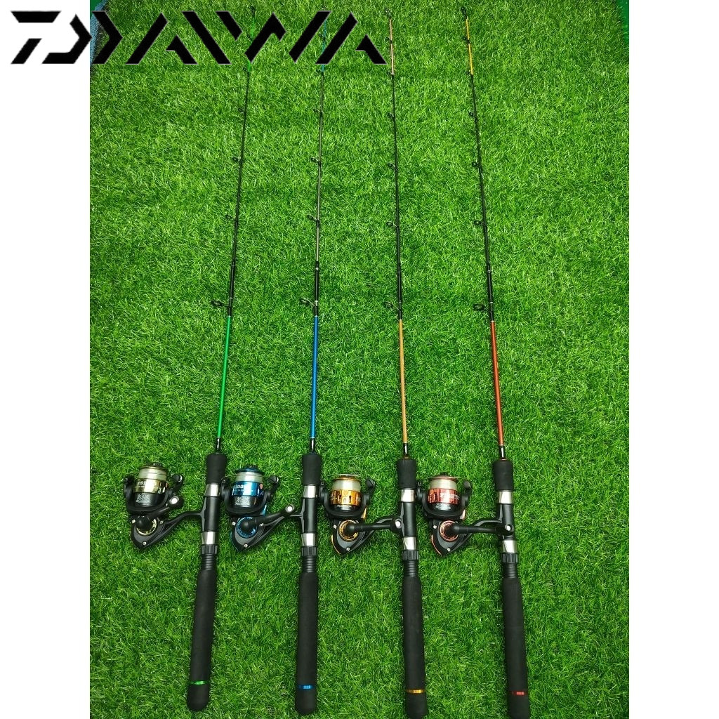 DAIWA Portable Pancing Set Fishing Rod Set 2 Section Rod Spinning 5.2:1 ...