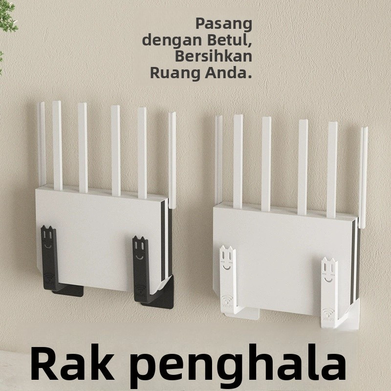Perforation-Free Router Rack Wall-Mounted wifi Wireless Storage Rack ...