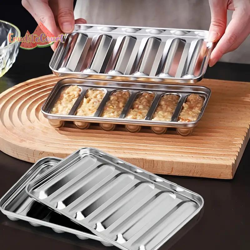 [ECM] 6 In 1 Sausage Maker Stainless Steel Mold DIY Hot Dog Handmade ...