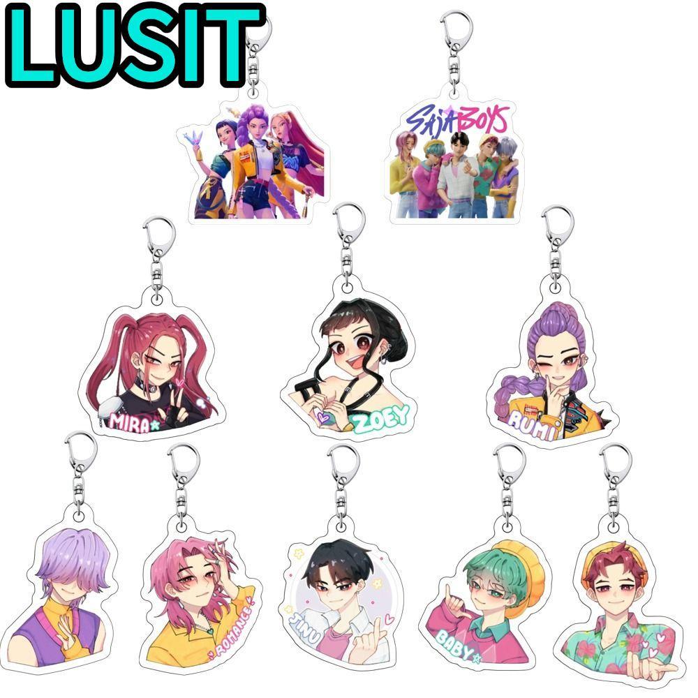 LUSIT Keyrings, Huntrix Saja Boys Demon Hunters Kpop Keychains, Merch ...