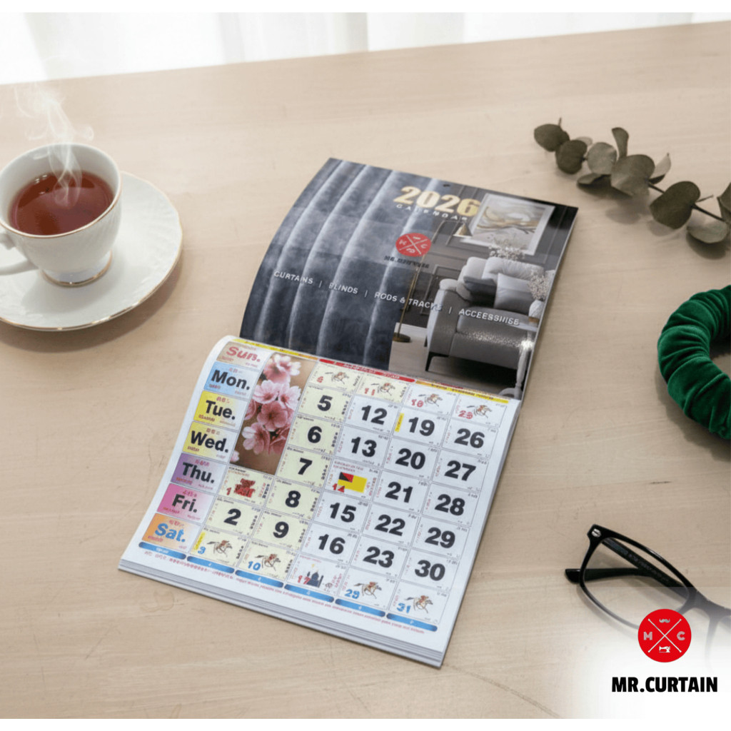 MR.CURTAIN Calendar Bulanan Tahun 2026 | Shopee Malaysia