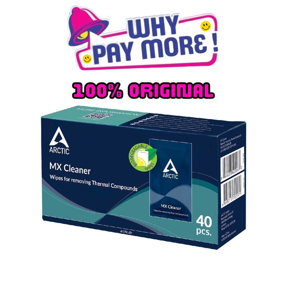 Arctic MX Cleaner Thermal Compound Remover | One Box 40PCS | Shopee ...