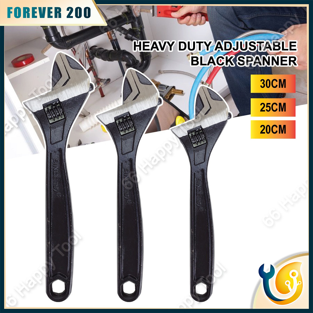 Heavy Duty Adjustable Spanner Wrench 8" 10" 12" | Black Hardened Steel ...