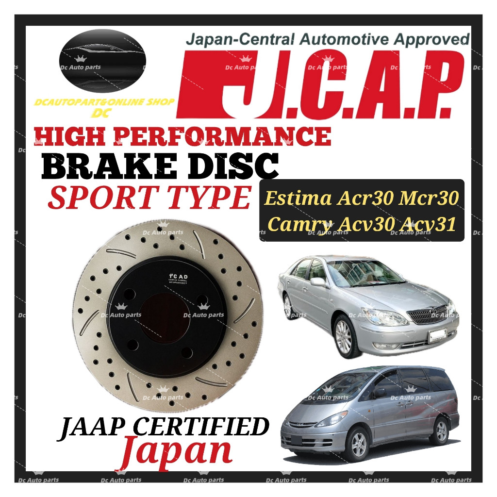 JCAP JAPAN TOYOTA CAMRY ACV30 ACV31 ESTIMA ACR30 MCR30 DRILLED SLOTTED ...