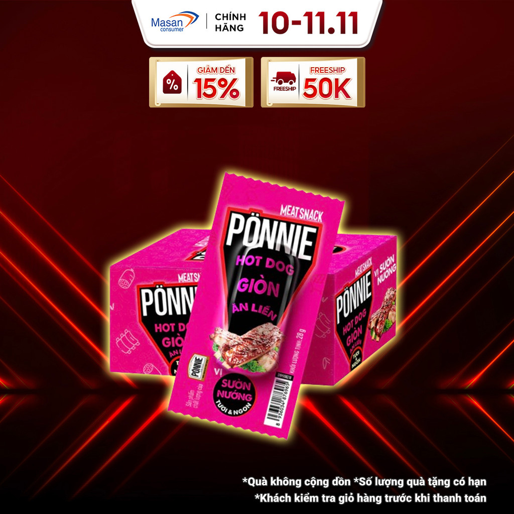 Pönie Instant Crispy HotDog Grilled Rib Flavor Box X 20 Sticks X 28G ...