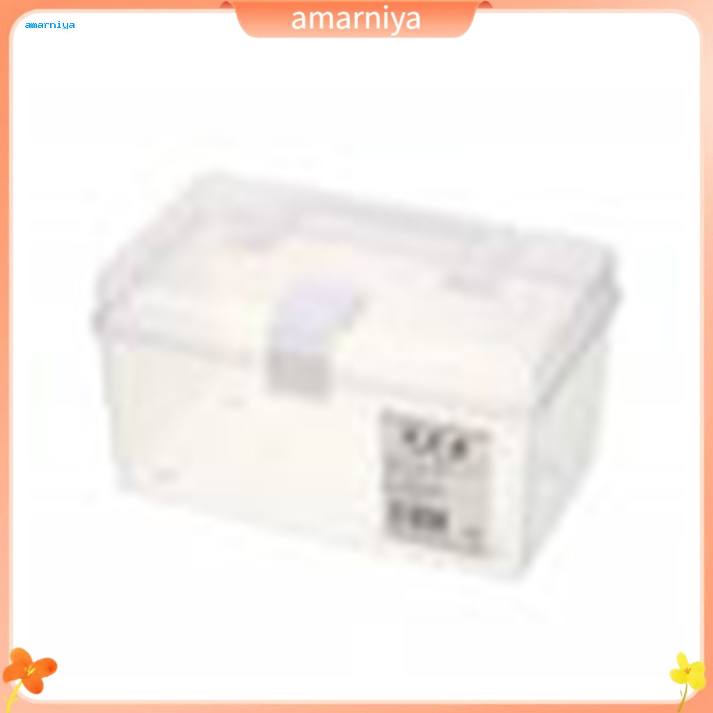 AMAR Portable Multi-use Clear Plastic Storage Container Box with Handle ...