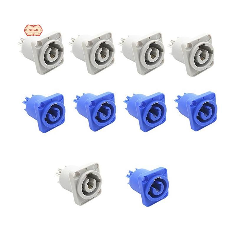 10Pcs 3 PIN 20A 250V AC PowerCon Socket Power Plug Adapter NAC3MPA-1 ...