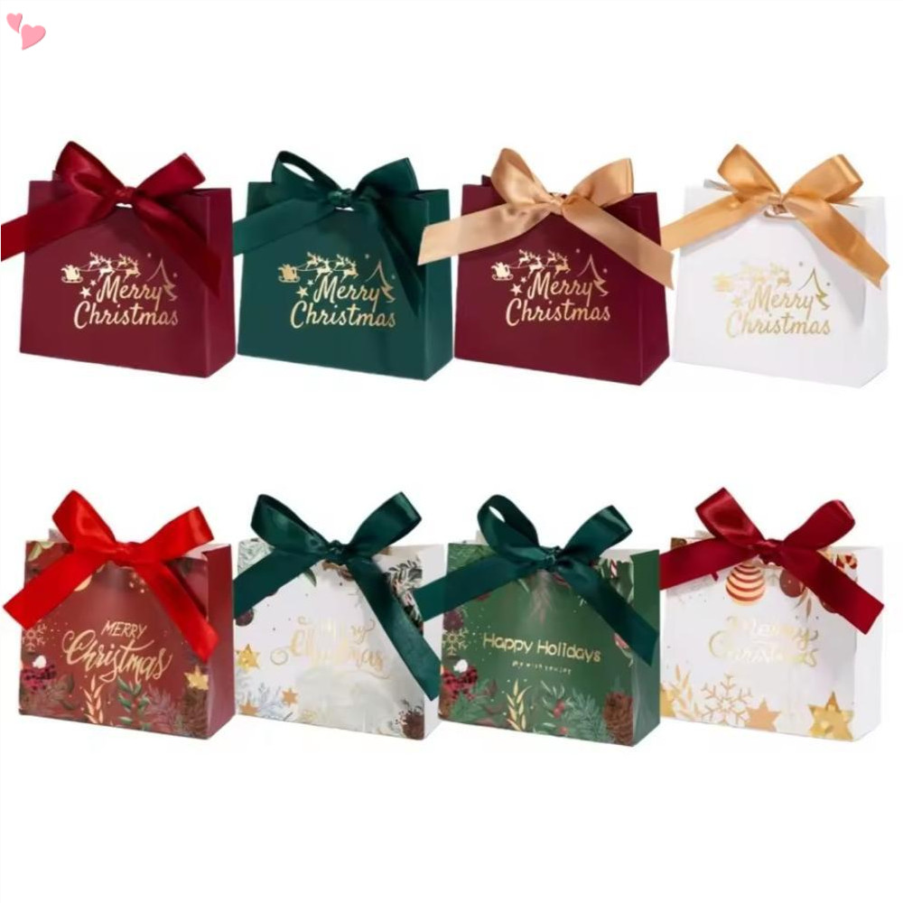 Christmas Mini Gift Bags,4.53x 1.77x3.94 Inch Small Xmas Goodie Bags ...