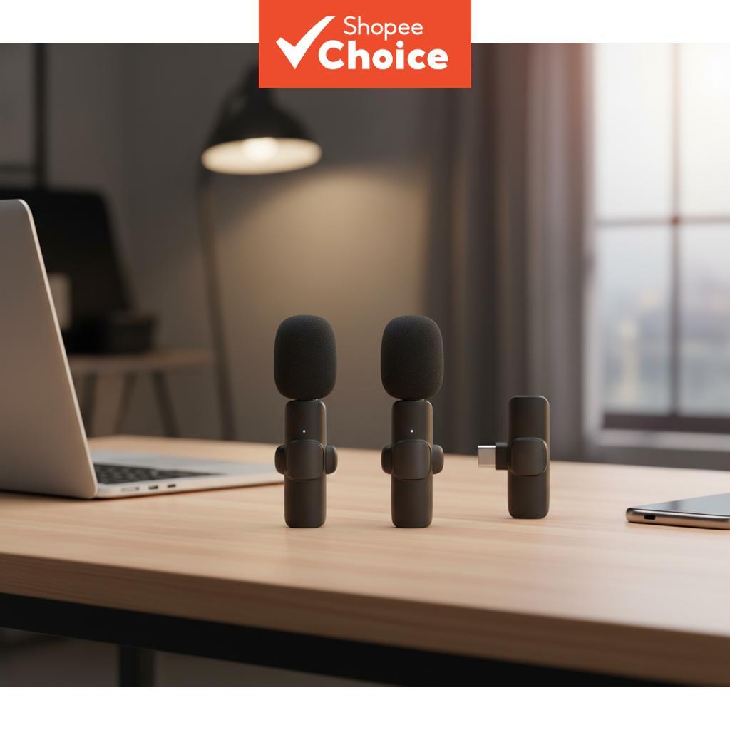 Noise-cancelling wireless lapel microphone with echo for outdoor live ...