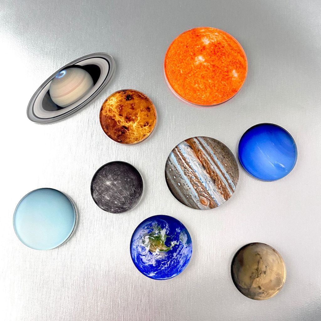 Eight Planets Solar System Refrigerator Stickers Creative Cartoon ...
