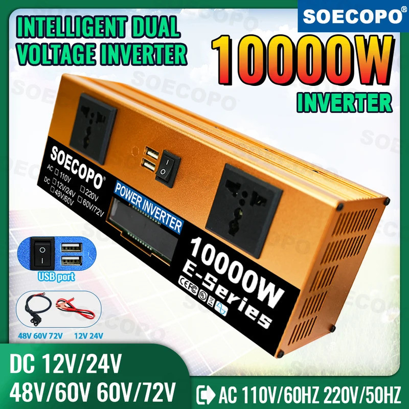 10000W Power Inverter 12V24V/48V/60V/60V72V 220V Run Refrigerator ...